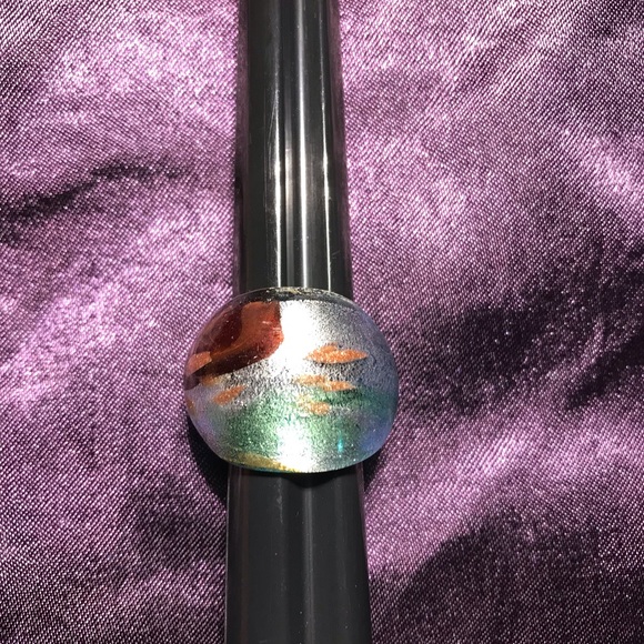 Jewelry | Glass Design Ring Vibrant Colors New | Poshmark